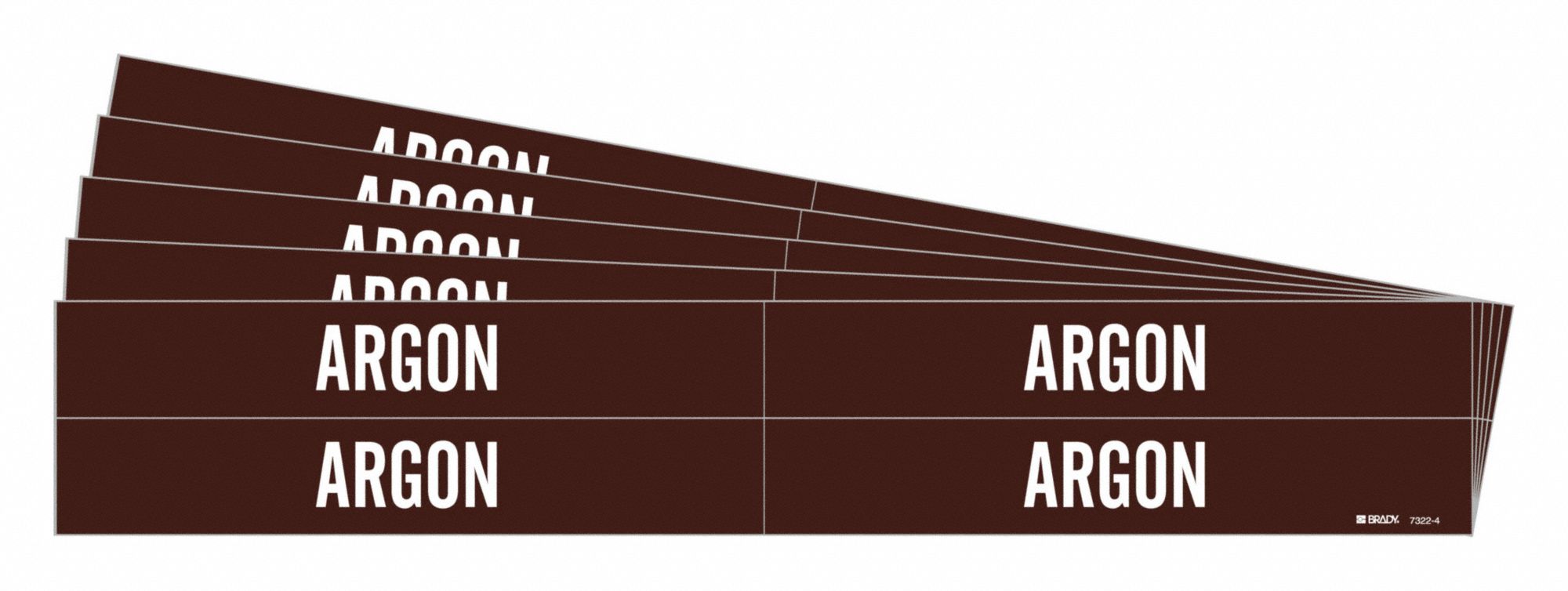 Argon, Brown, Pipe Marker - 781XK7|7322-4-PK - Grainger