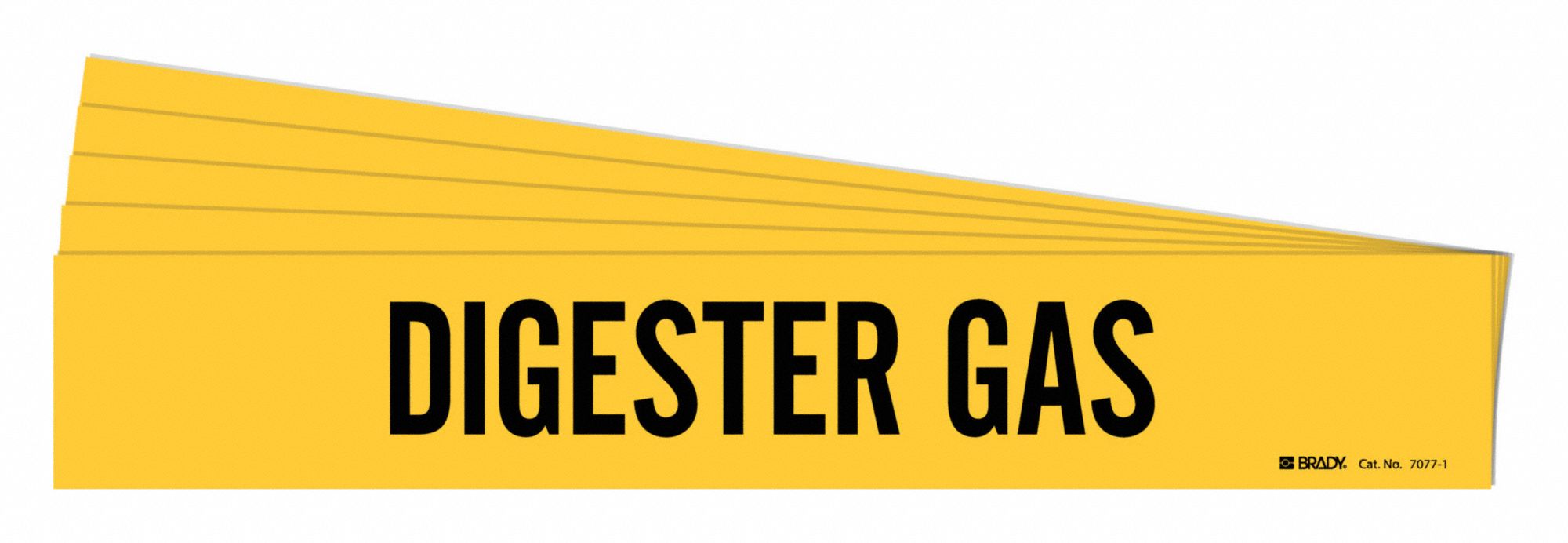 Digester Gas, Yellow, Pipe Marker - 781XL6|7077-1-PK - Grainger