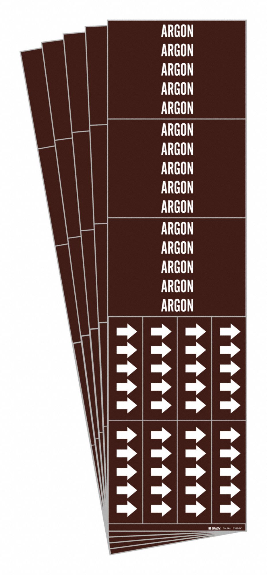 Argon, Brown, Pipe Marker - 781XN4|7322-3C-PK - Grainger