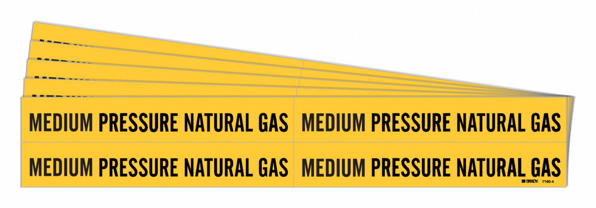 Medium Pressure Natural Gas, Yellow, Pipe Marker - 781XP8|7190-4-PK ...