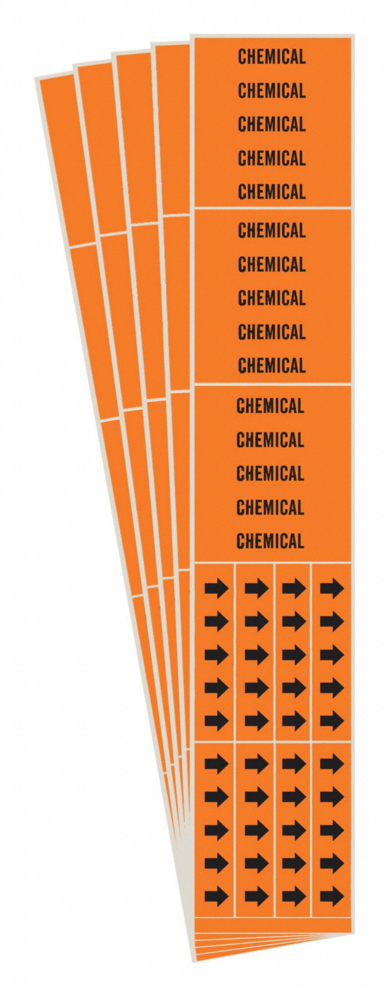 Chemical, Orange, Pipe Marker - 781XY0|7341-3C-PK - Grainger