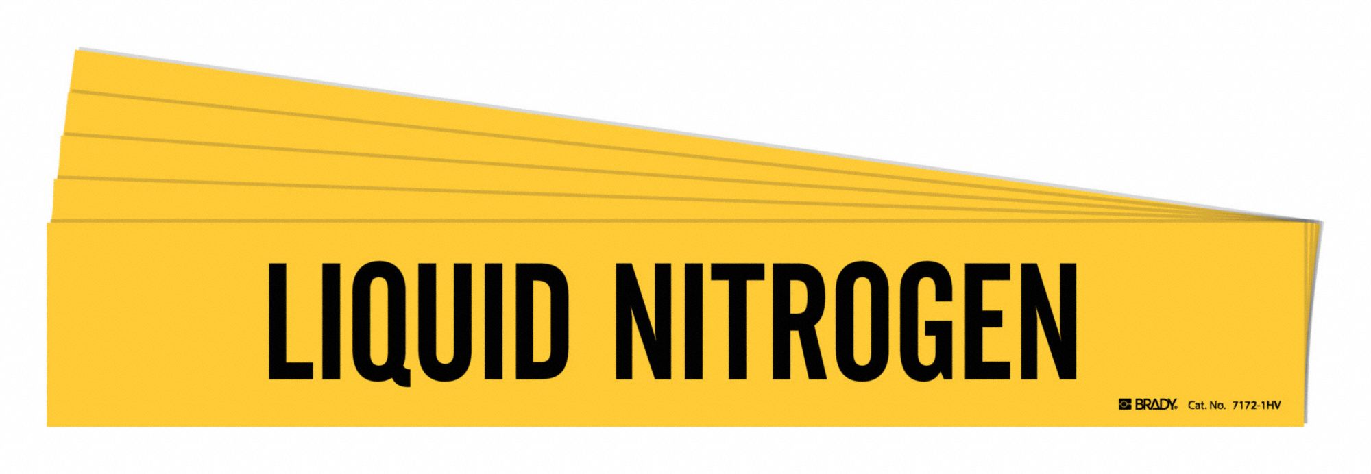 Liquid Nitrogen, Yellow, Pipe Marker - 781Y44|7172-1HV-PK - Grainger