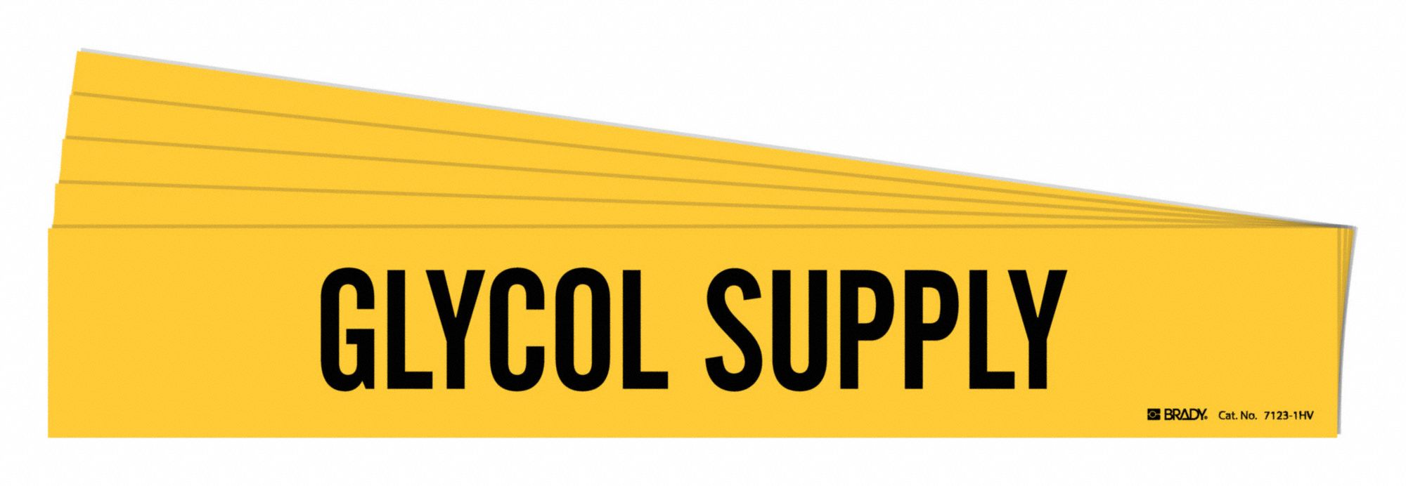 Glycol Supply, Yellow, Pipe Marker - 781Y66|7123-1HV-PK - Grainger