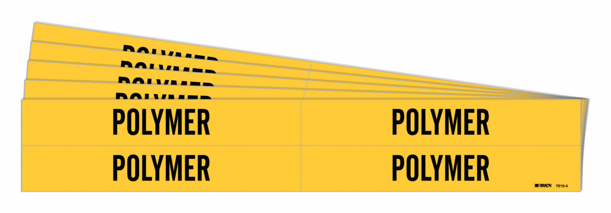 Polymer, Yellow, Pipe Marker - 781YF7|7215-4-PK - Grainger