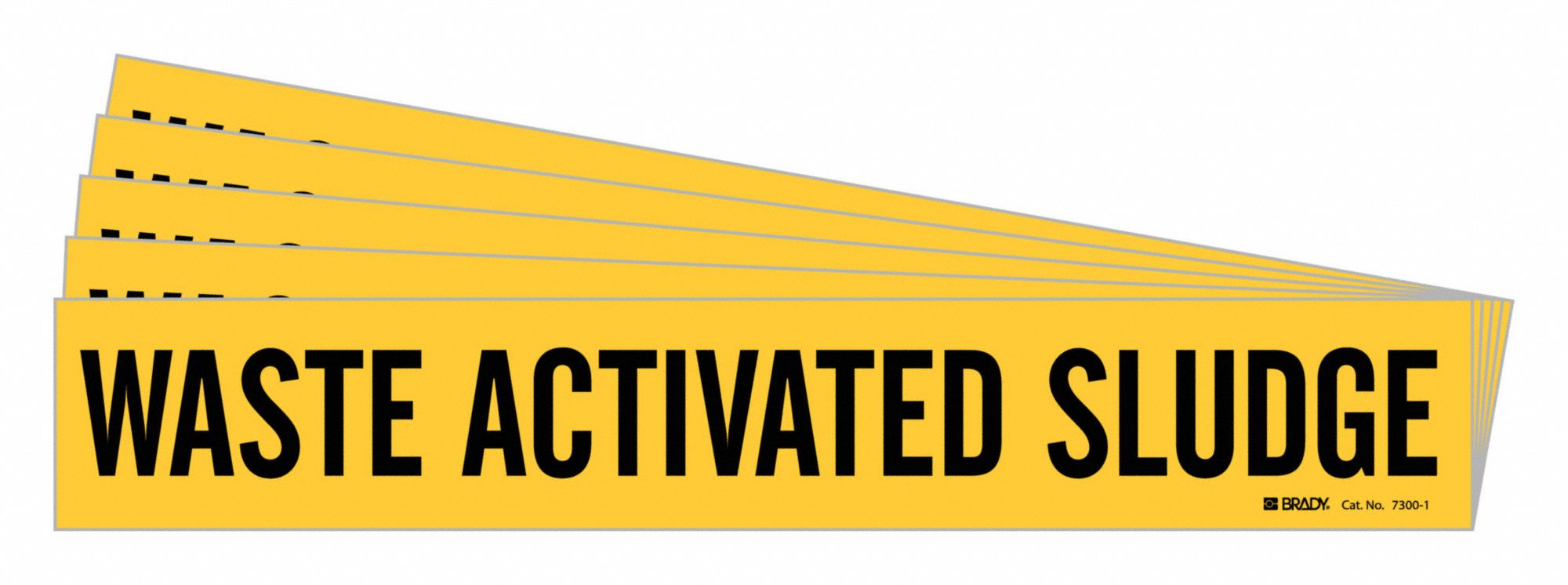 Waste Activated Sludge, Yellow, Pipe Marker - 781YH6|7300-1-PK - Grainger