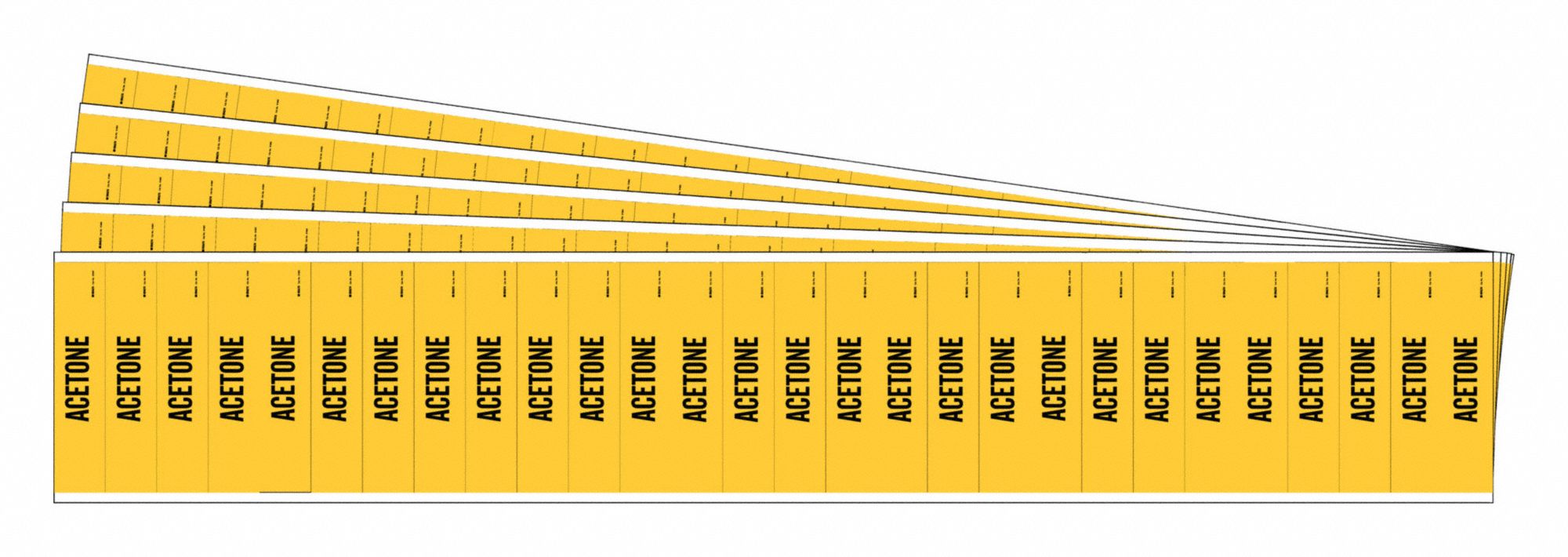 Acetone, Yellow, Pipe Marker - 781YJ8|91895-PK - Grainger