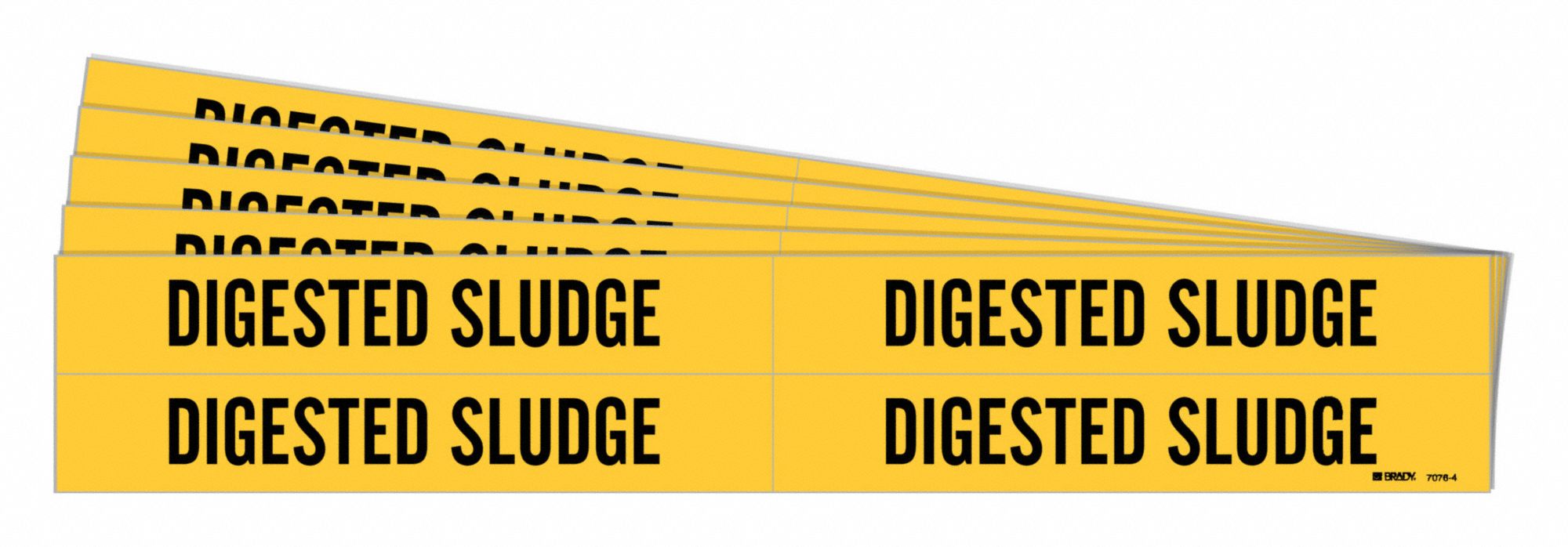 Digested Sludge, Yellow, Pipe Marker - 781YT2|7076-4-PK - Grainger
