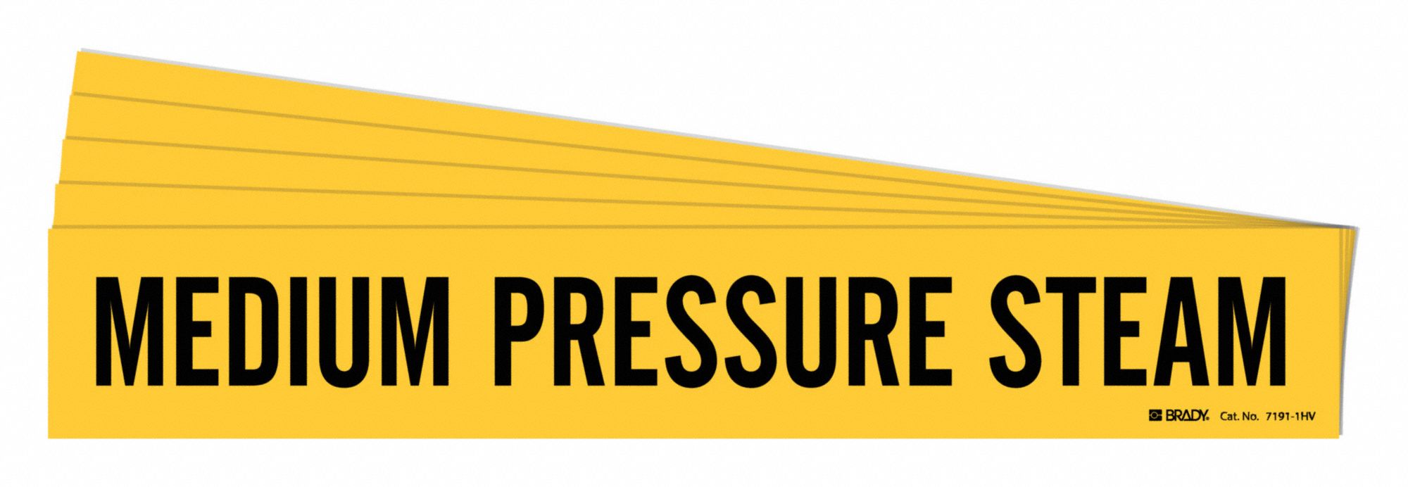 Medium Pressure Steam, Yellow, Pipe Marker - 781YW0|7191-1HV-PK - Grainger