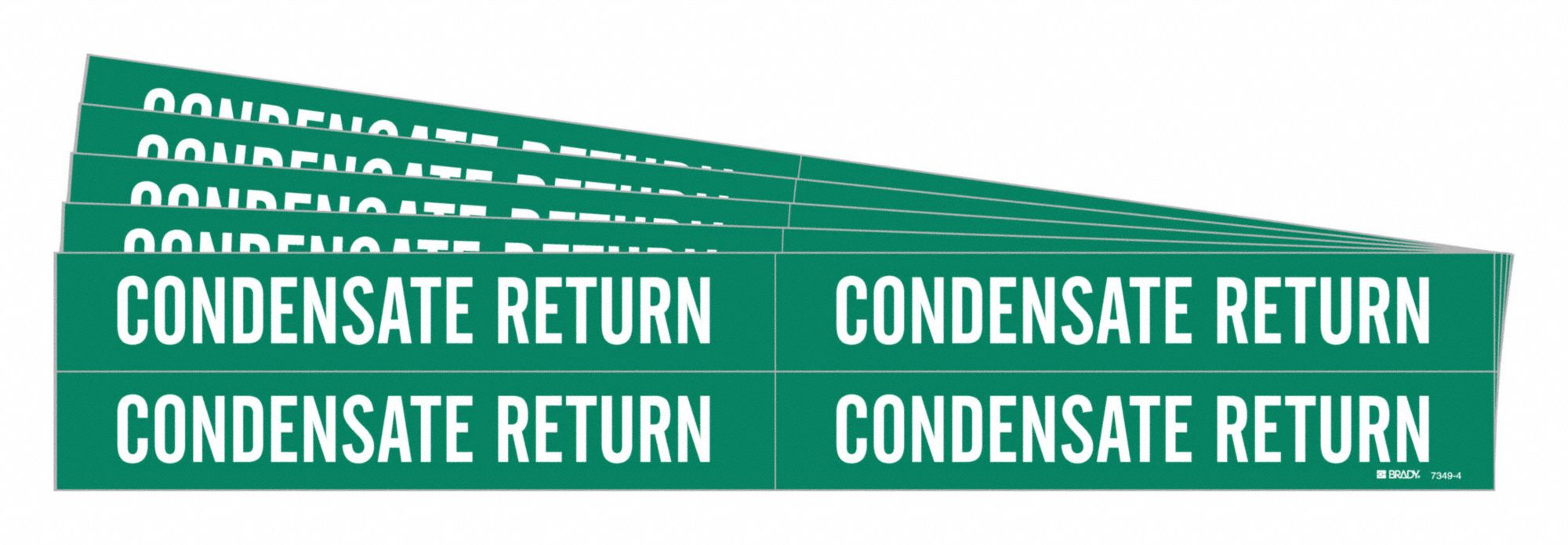 Condensate Return, Green, Pipe Marker - 781YZ0|7349-4-PK - Grainger