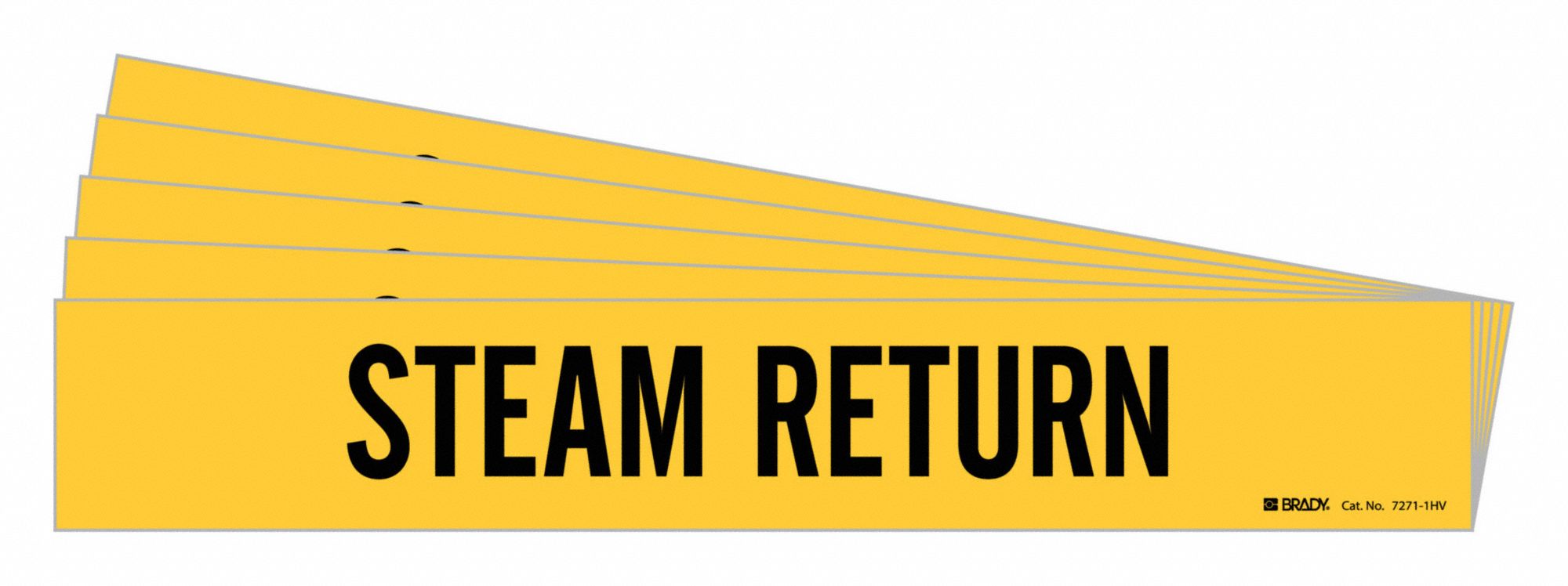 Steam Return, Yellow, Pipe Marker - 781Z49|7271-1HV-PK - Grainger