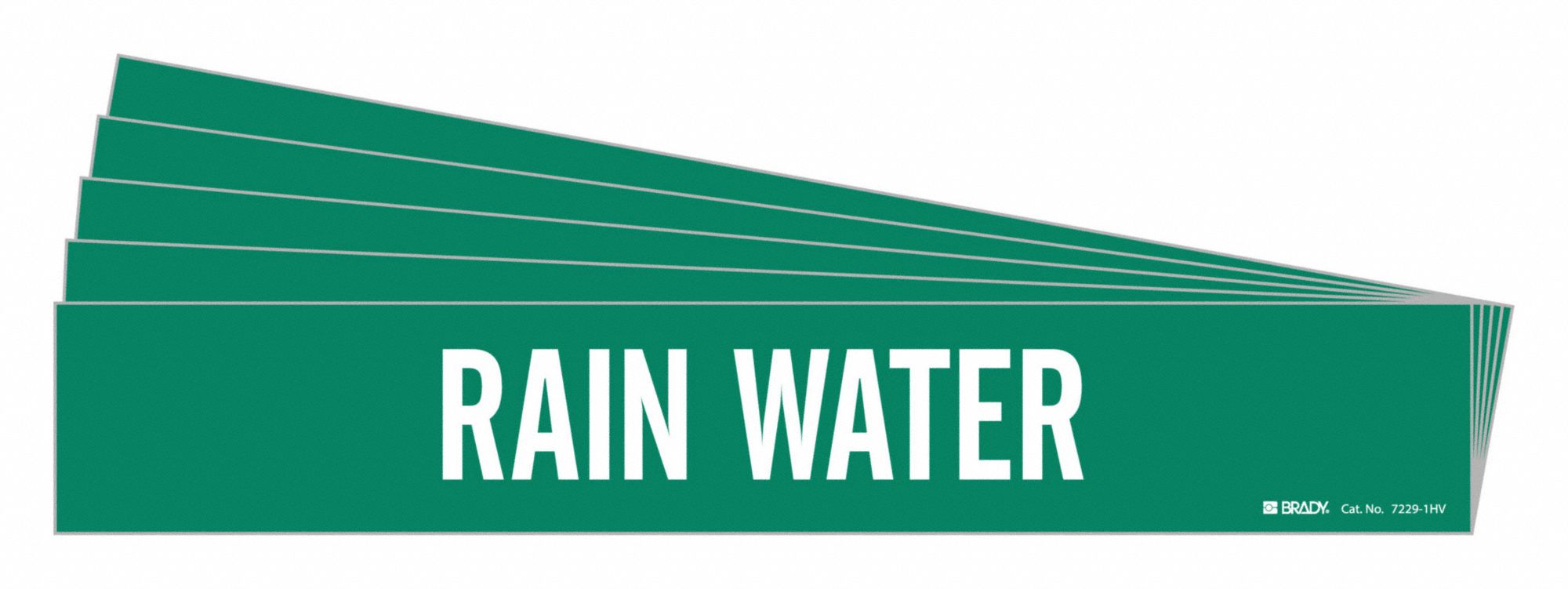 Rain Water, Green, Pipe Marker - 781Z63|7229-1HV-PK - Grainger
