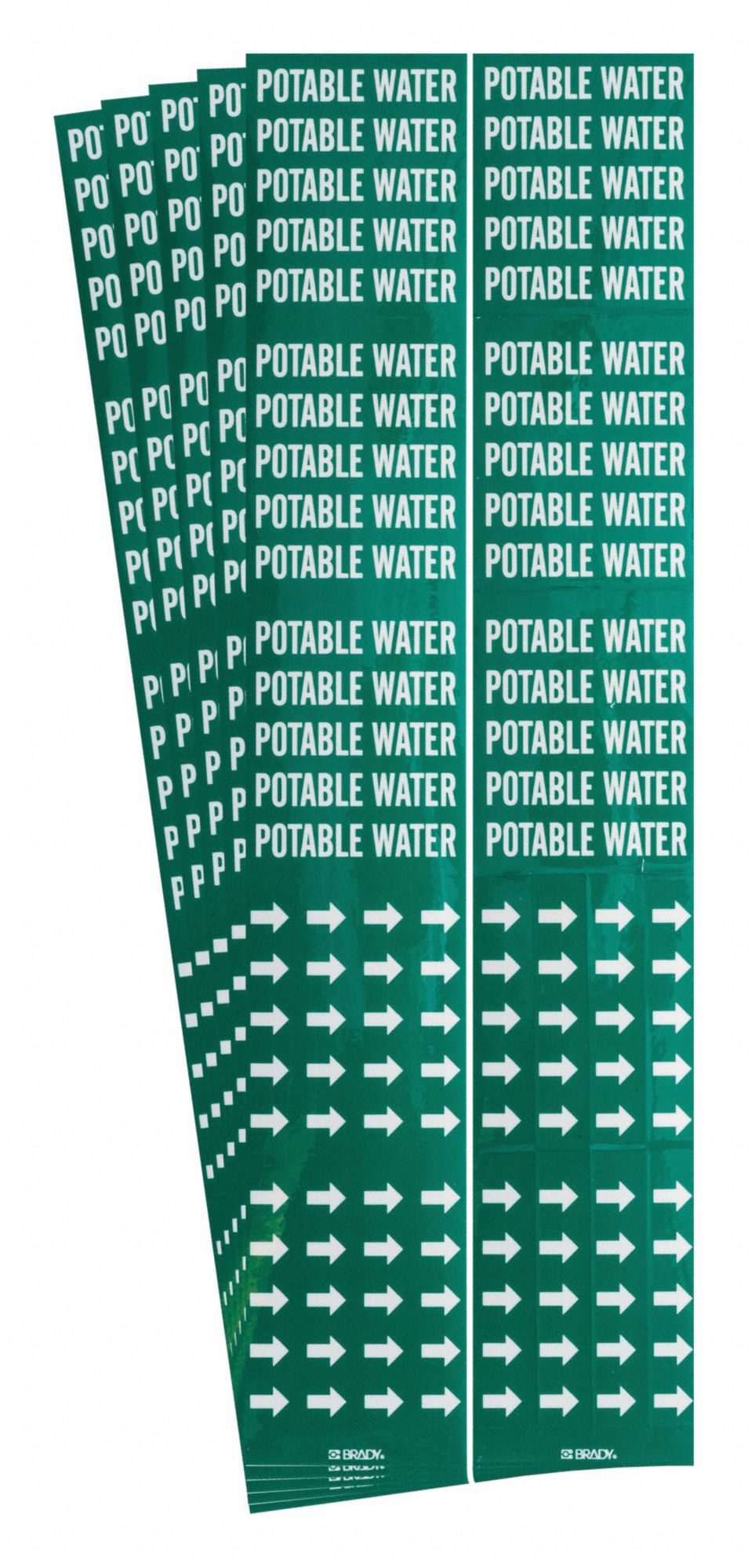 Potable Water, Green, Pipe Marker - 781Z79|106146-PK - Grainger