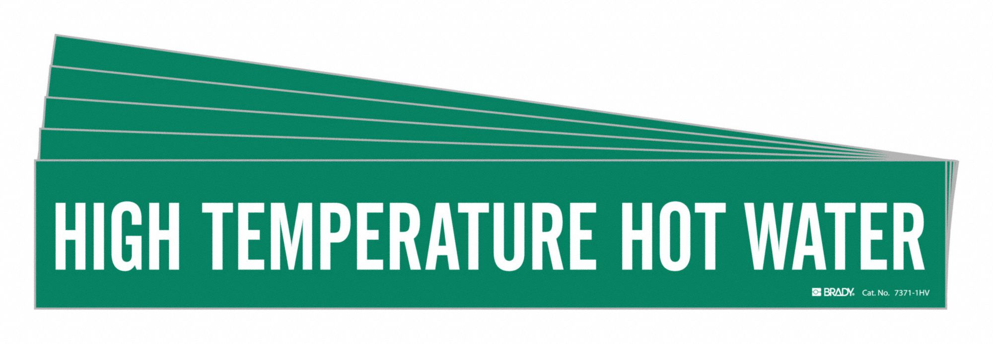 High Temp Hot Water, Green, Pipe Marker - 781ZE7|7371-1HV-PK - Grainger