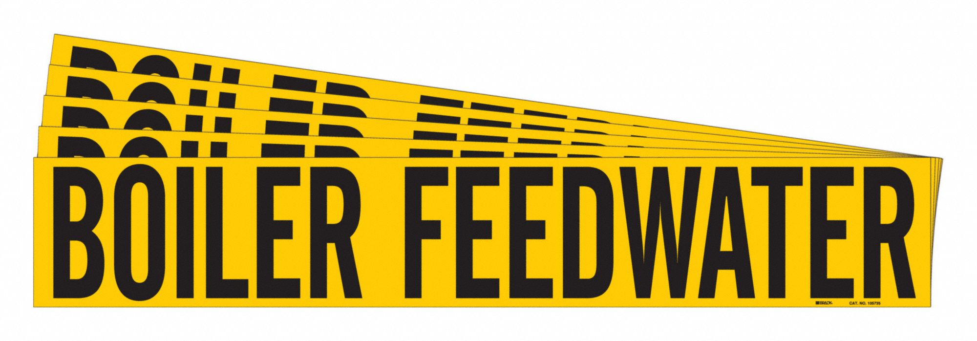 Boiler Feedwater, Yellow, Pipe Marker - 781ZF6|105735-PK - Grainger