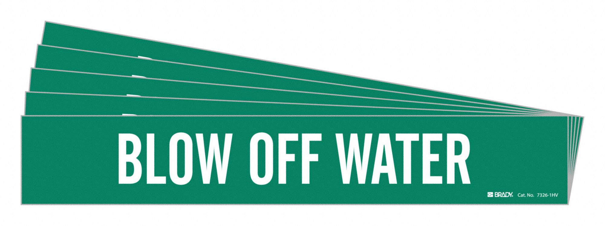 Blow Off Water, Green, Pipe Marker - 781ZU2|7326-1HV-PK - Grainger