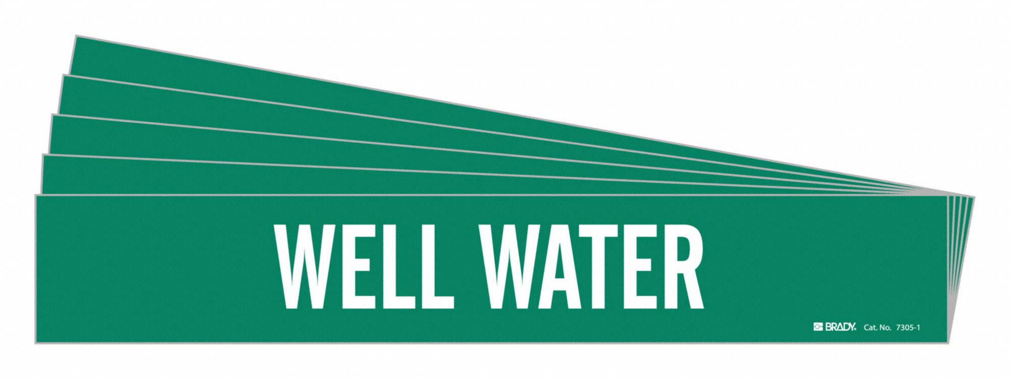 Well Water, Green, Pipe Marker - 781ZX2|7305-1-PK - Grainger