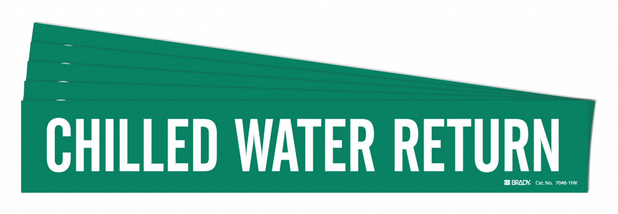 Chilled Water Return, Green, Pipe Marker - 782A87|7046-1HV-PK - Grainger