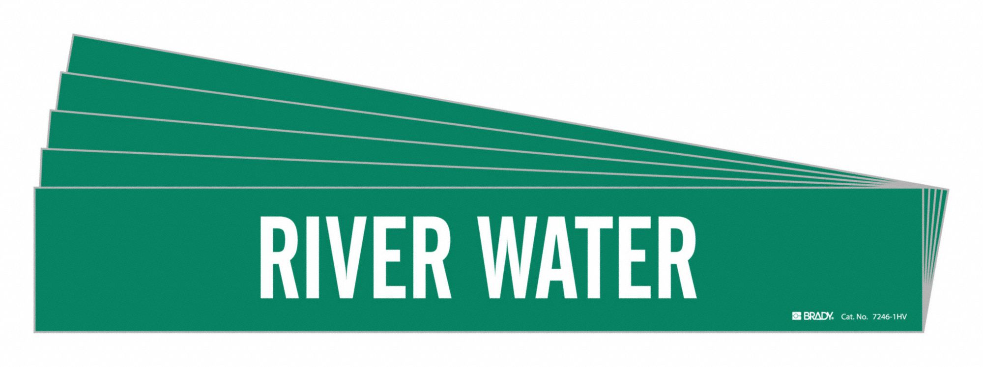 River Water, Green, Pipe Marker - 782AA2|7246-1HV-PK - Grainger
