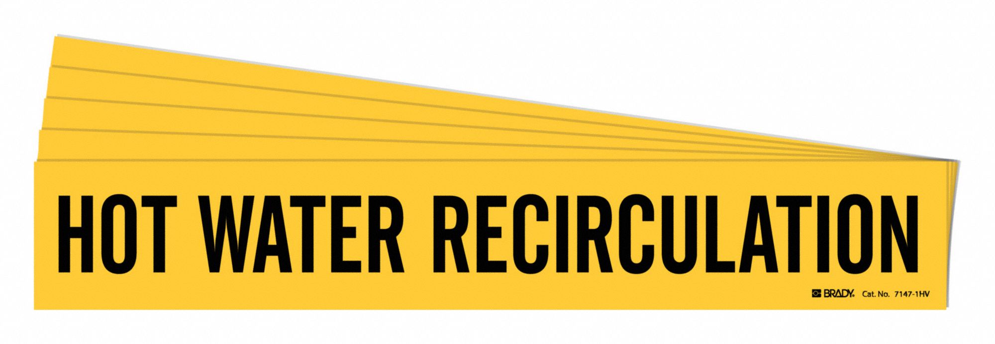 Hot Water Recirculation, Yellow, Pipe Marker - 782AD2|7147-1HV-PK ...