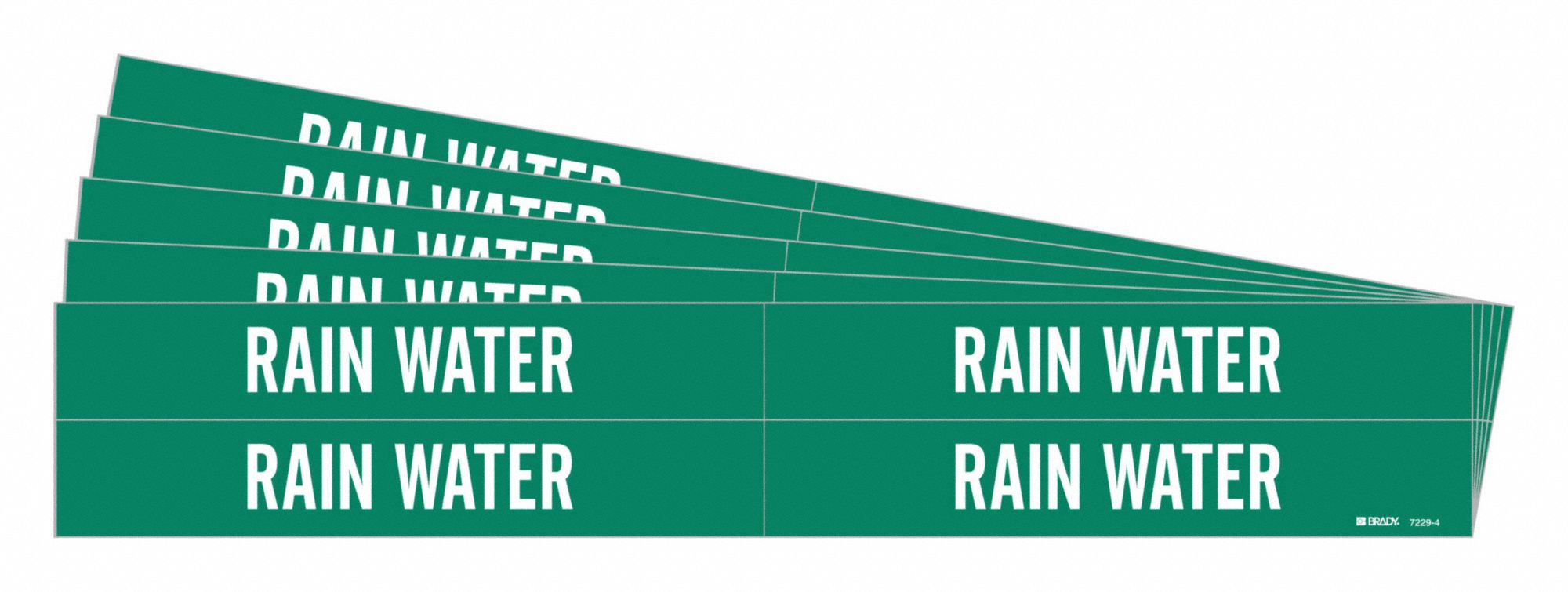 Rain Water, Green, Pipe Marker - 782AD9|7229-4-PK - Grainger