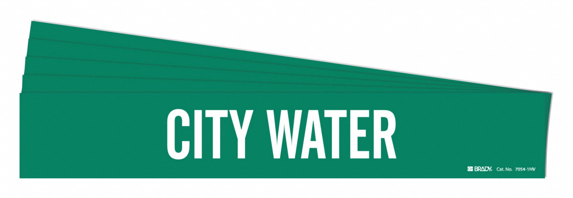 City Water, Green, Pipe Marker - 782AF0|7054-1HV-PK - Grainger