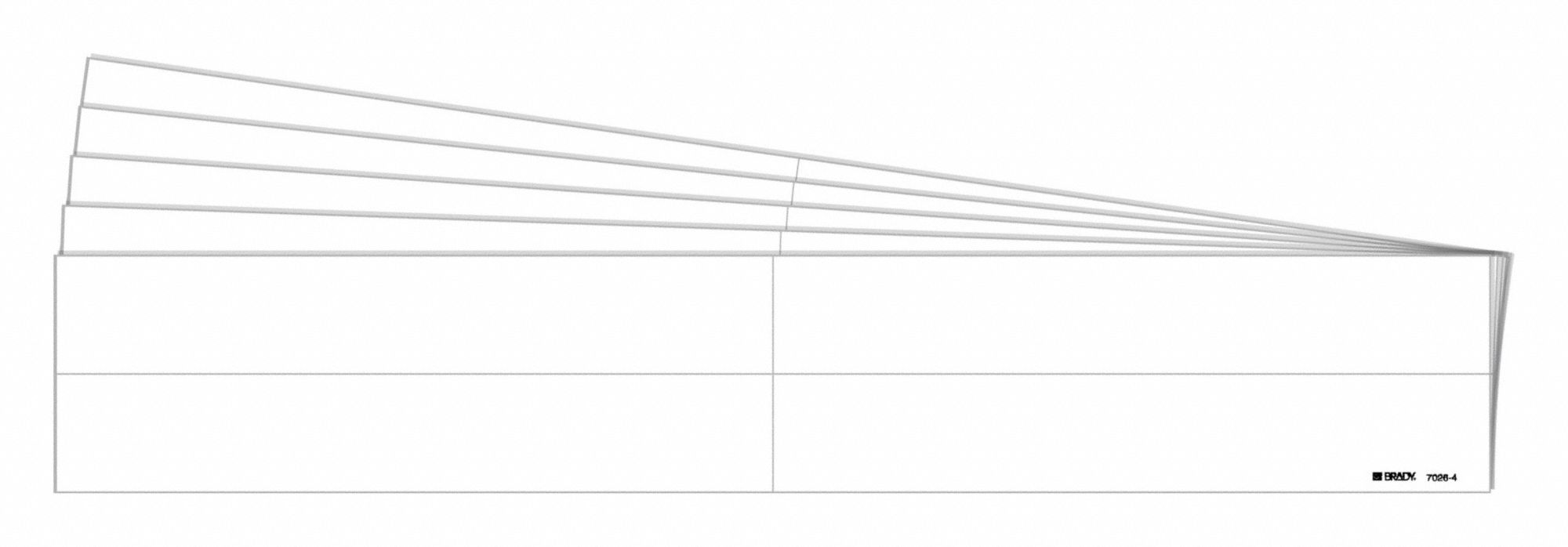 No Legend, White, Pipe Marker - 782F40|7026-4-PK - Grainger