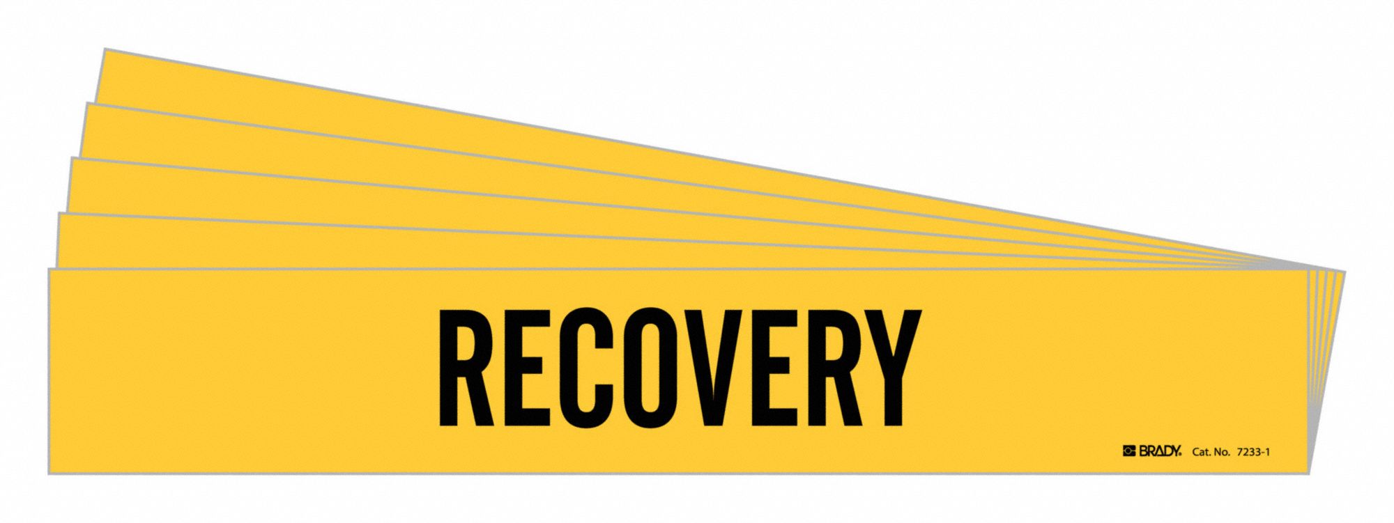 Recovery, Yellow, Pipe Marker - 782FG0|7233-1-PK - Grainger