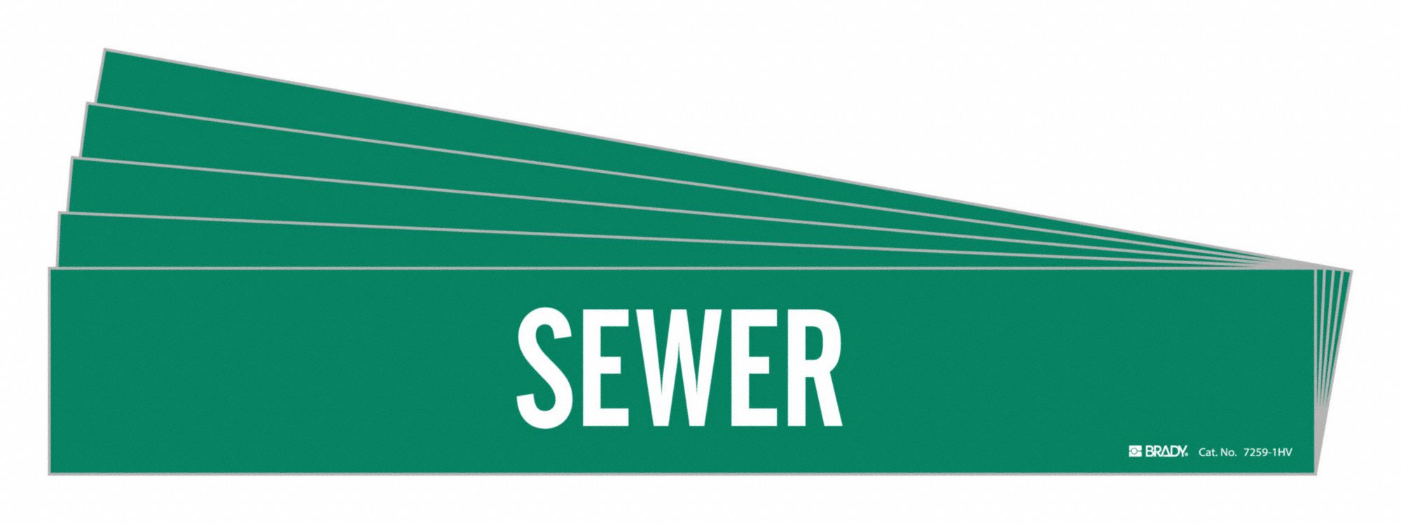 Sewer, Green, Pipe Marker - 782FG9|7259-1HV-PK - Grainger
