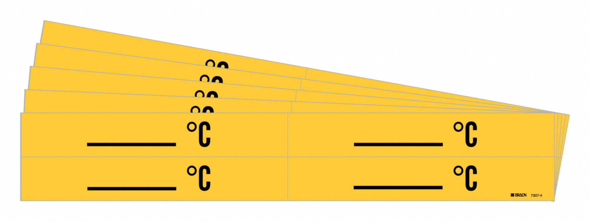 C, Yellow, Pipe Marker - 782FH7|7307-4-PK - Grainger