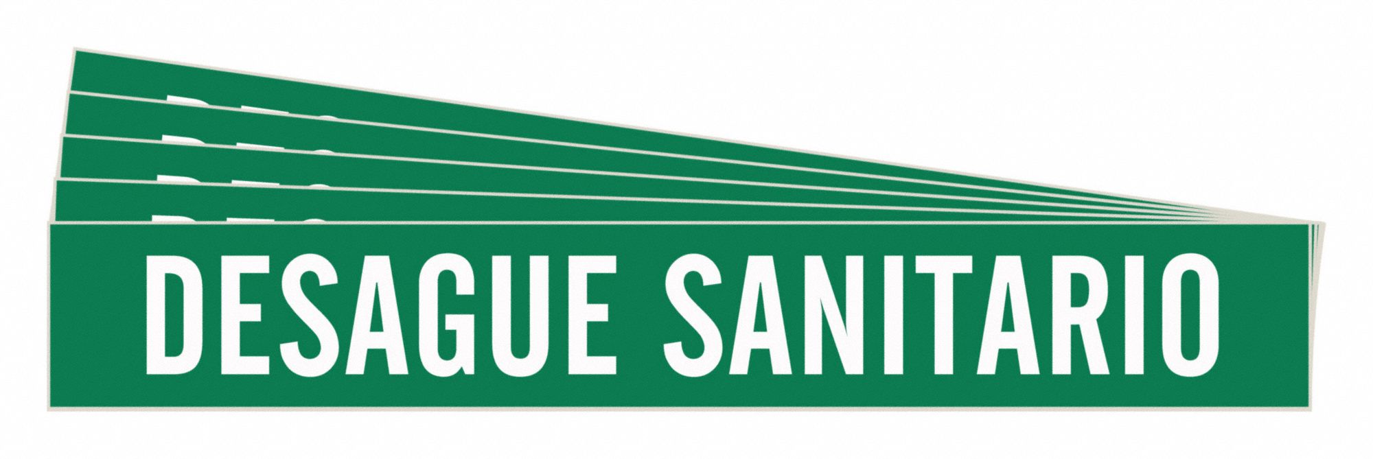Desague Sanitario, Green, Pipe Marker - 782FK2|83589-PK - Grainger