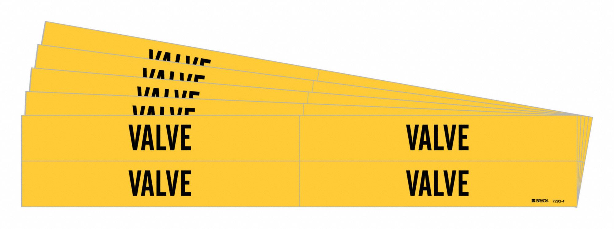 Valve, Yellow, Pipe Marker - 782FP7|7293-4-PK - Grainger