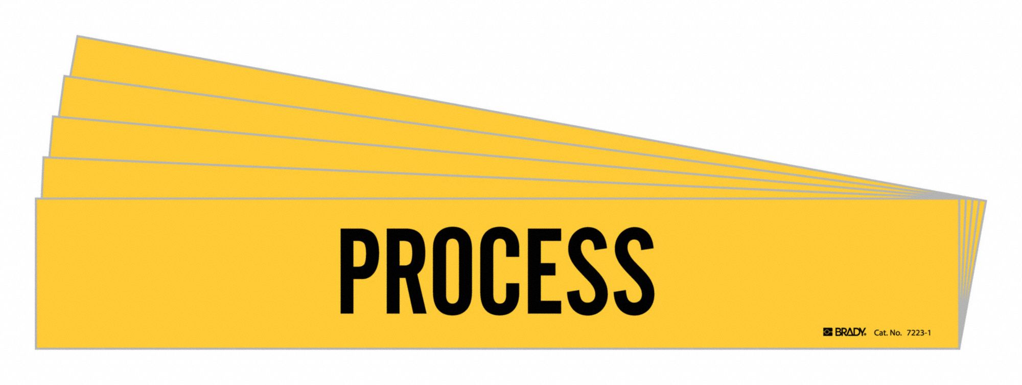 Process, Yellow, Pipe Marker - 782FR5|7223-1-PK - Grainger