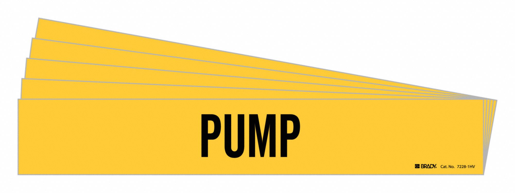 Pump, Yellow, Pipe Marker - 782FX1|7228-1HV-PK - Grainger