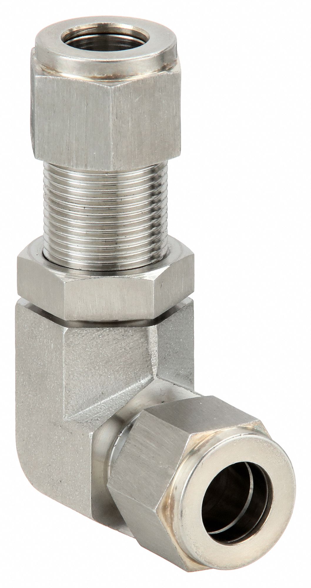 BRENNAN INDUSTRIES, 1/2 in OD 1/2 in OD Fitting Size, Stainless Steel, Compression Fitting Elbow ...