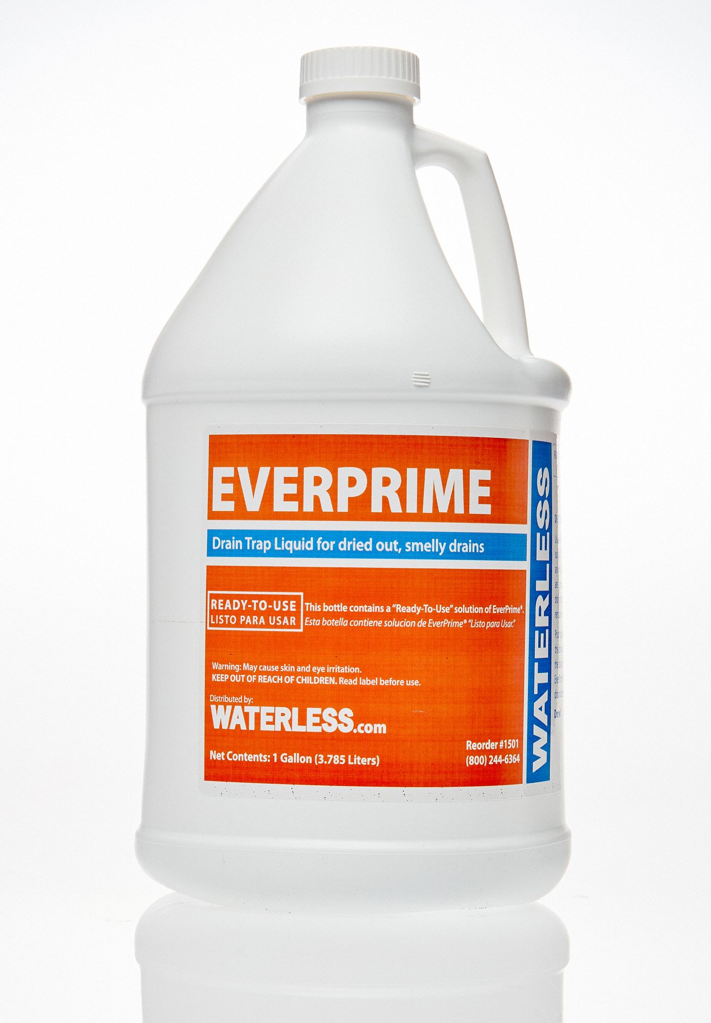 EVER PRIME, Jug, 1 gal, Drain Trap Liquid - 782KM1|1501 - Grainger