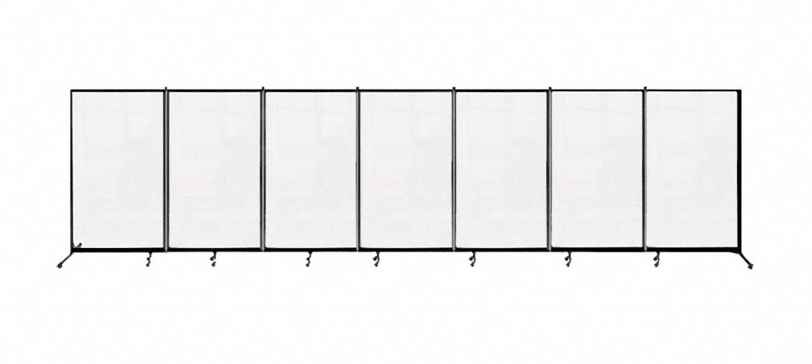 SCREENFLEX, 7 Panels, Transparent, Room Divider - 782KN9|CRD7 - Grainger