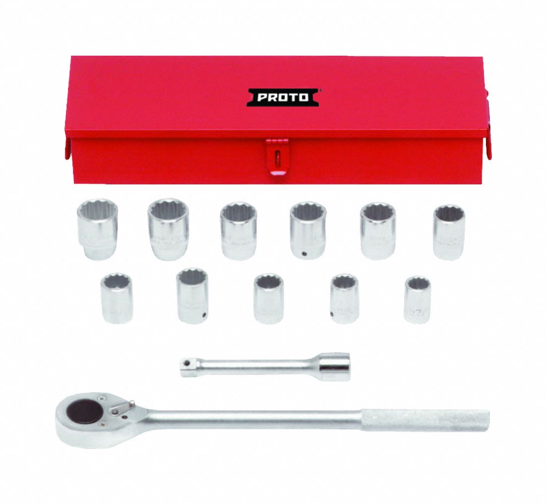 Proto 3 4 In Drive Size 13 Pieces Socket Wrench Set 783a58 J55100a