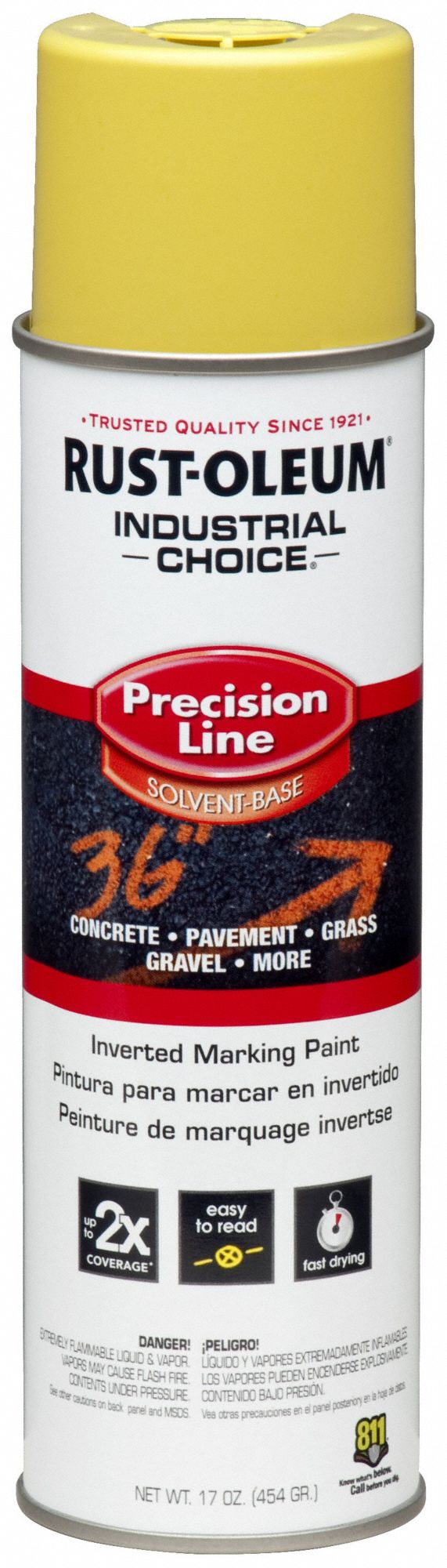 RUST-OLEUM, Inverted Paint Dispensing, High Visibility Yellow ...