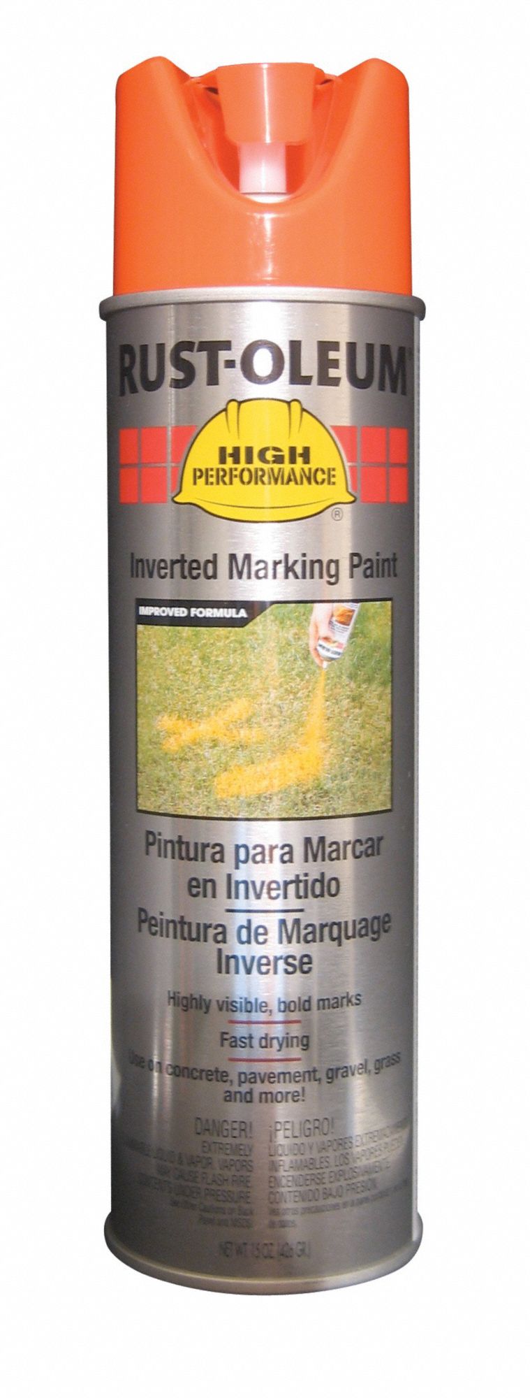 RUST-OLEUM, Inverted Paint Dispensing, Fluorescent Orange, Inverted ...
