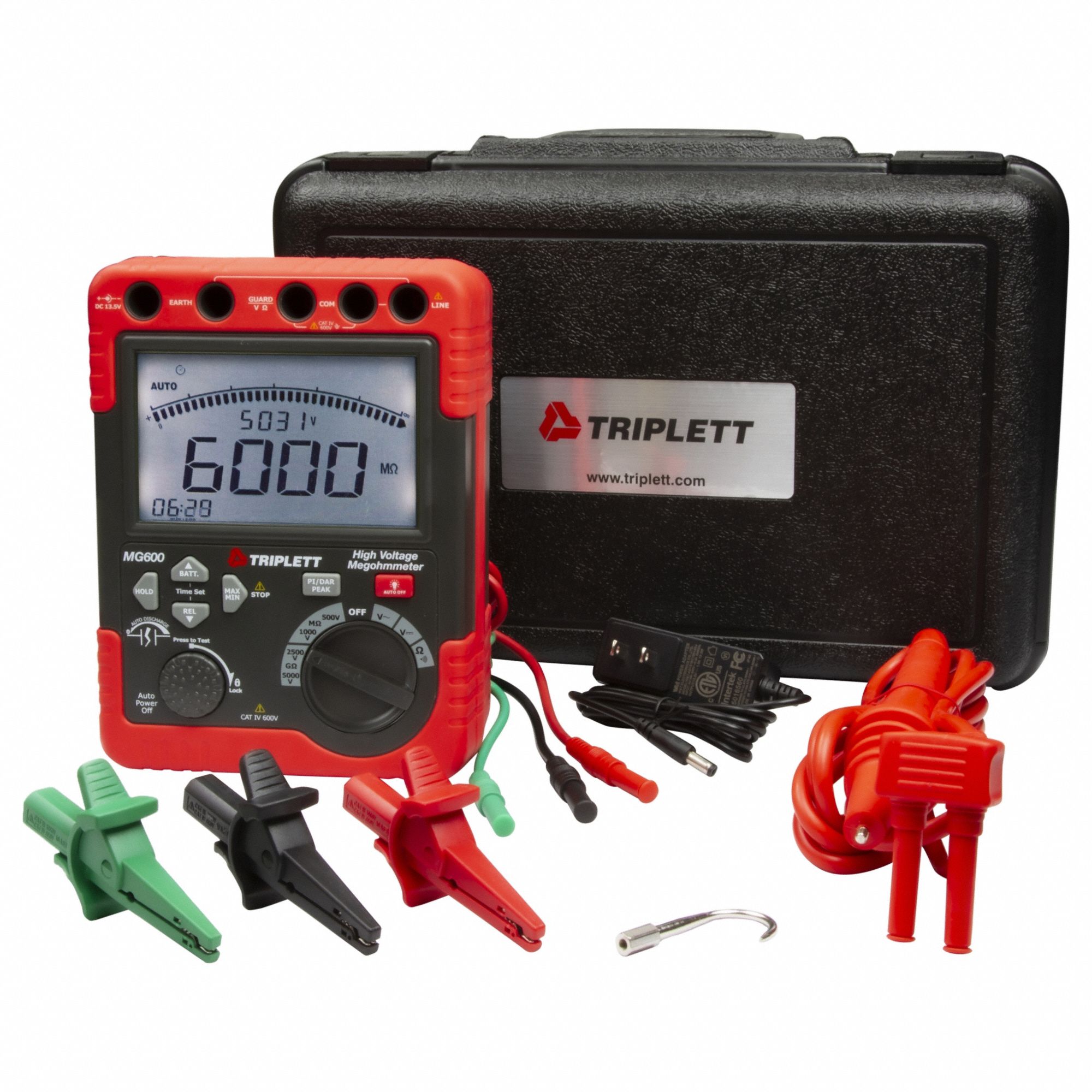TRIPLETT, 6 megaohm to 60 gigohm, CAT IV 600V, Insulation Tester ...