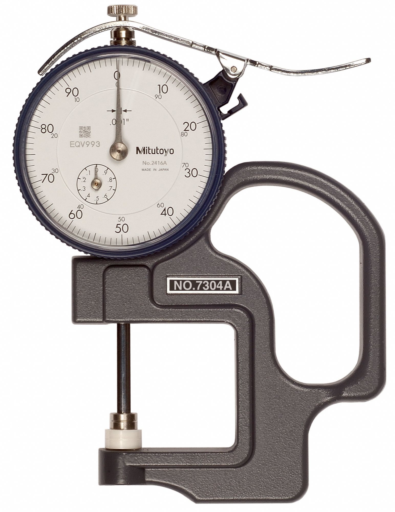 MITUTOYO, 0.001 in to 1.2 in, 57 mm Dial Size, Dial Thickness Gauge ...