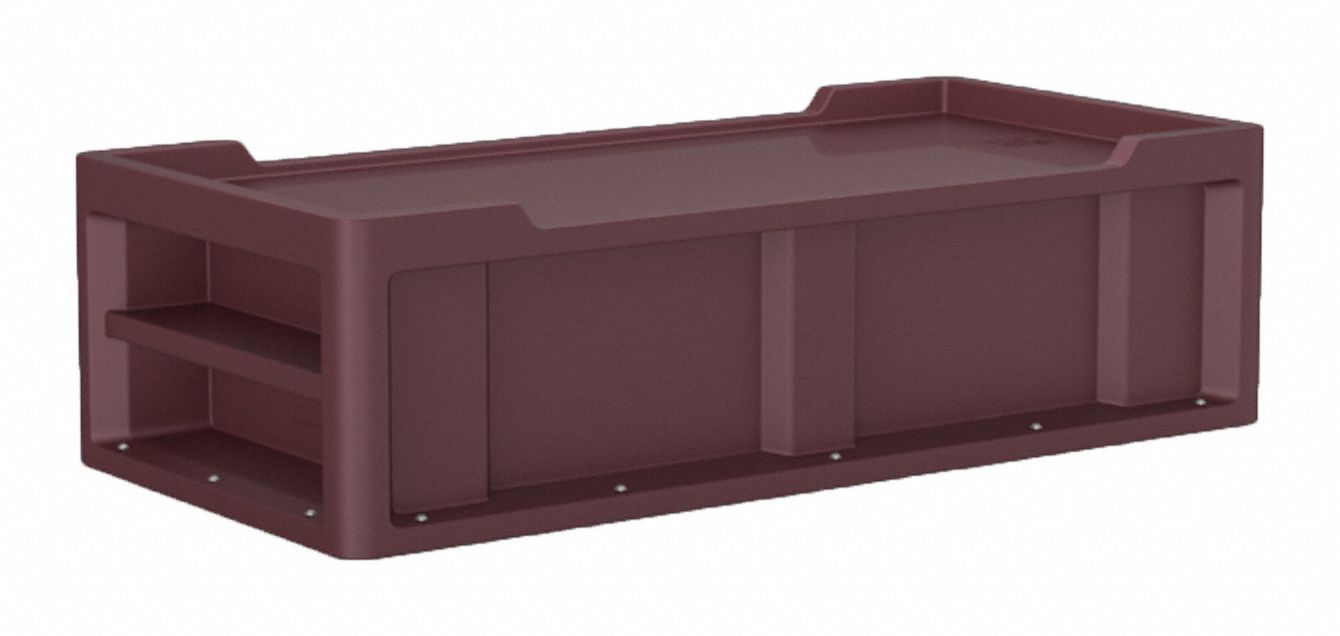 CORTECH, Burgundy, 86 in Overall Lg, Institutional Bed - 783EH9|7801BY ...