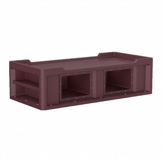 CORTECH, Burgundy, 86 in Overall Lg, Institutional Bed - 783EJ9|7802BY ...