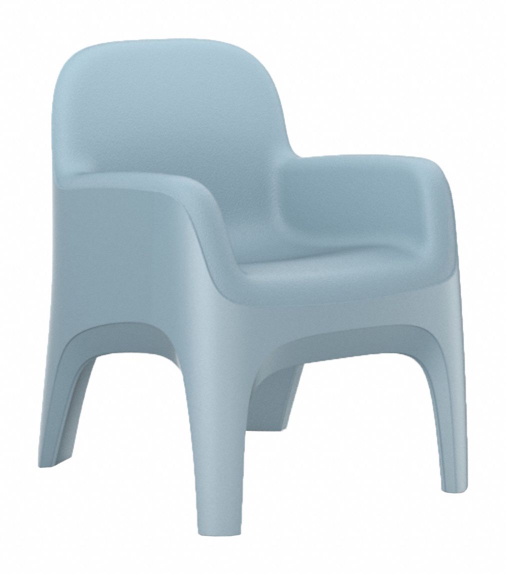 CORTECH, Blue Gray Seat Color, Polyethylene Seat Material, Arm Chair ...