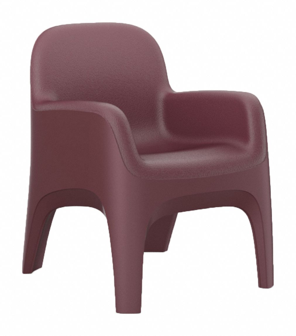 CORTECH, Burgundy Seat Color, Polyethylene Seat Material, Arm Chair ...
