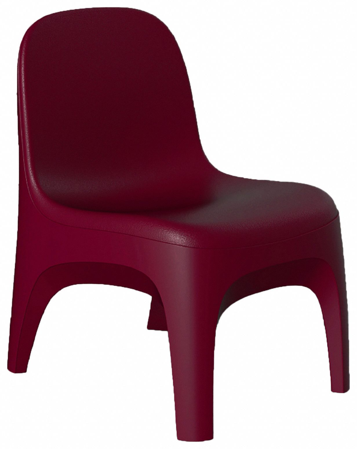 CORTECH, Burgundy Seat Color, Polyethylene Seat Material, Armless Chair ...