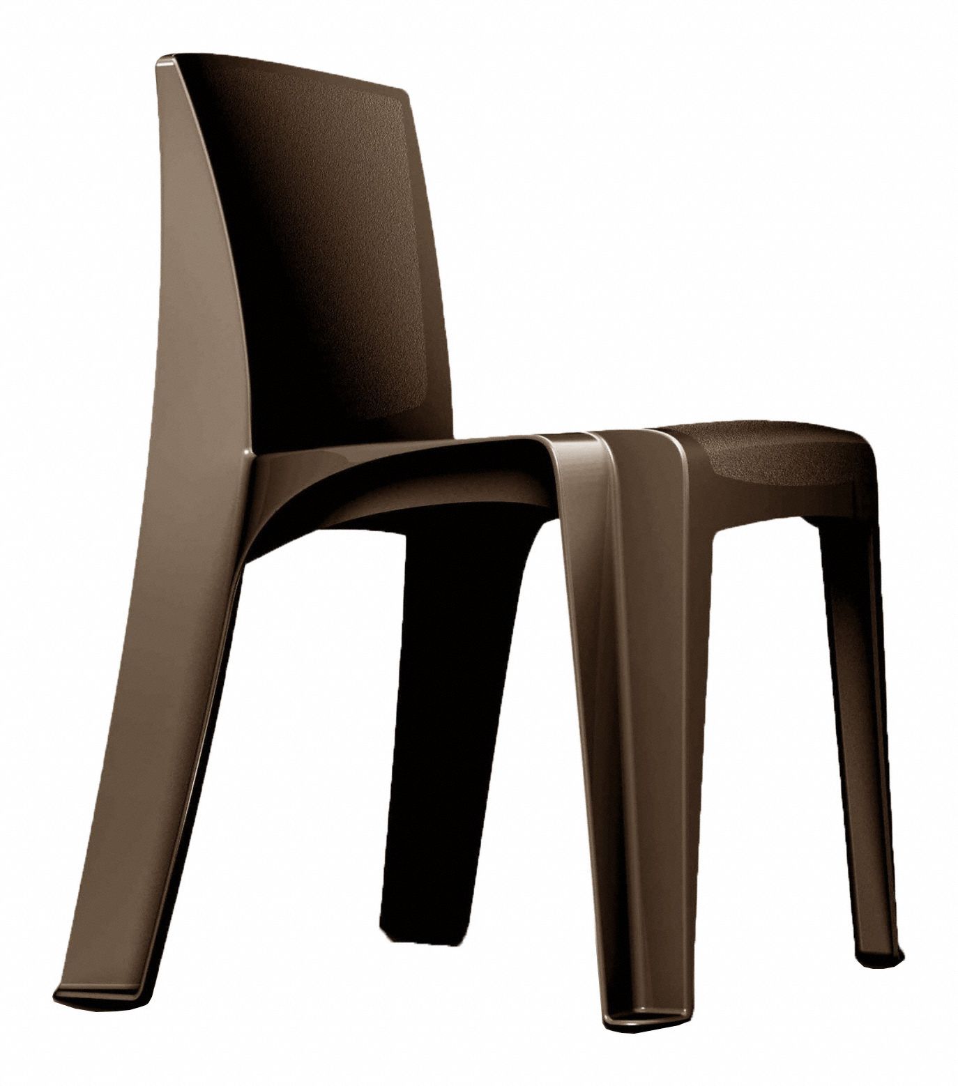 CORTECH, Brown Seat Color, Polyethylene Seat Material, Stacking Chair ...
