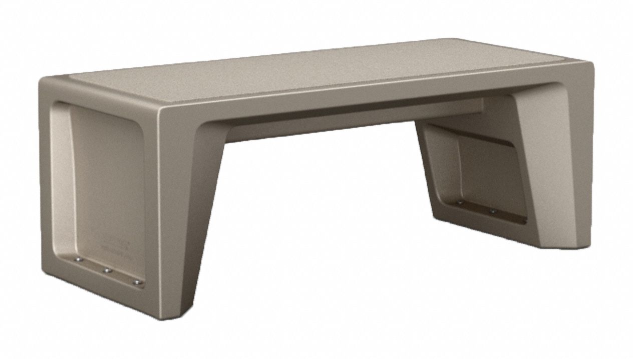CORTECH, Stone Gray Seat Color, Polyethylene Seat Material, Bench ...