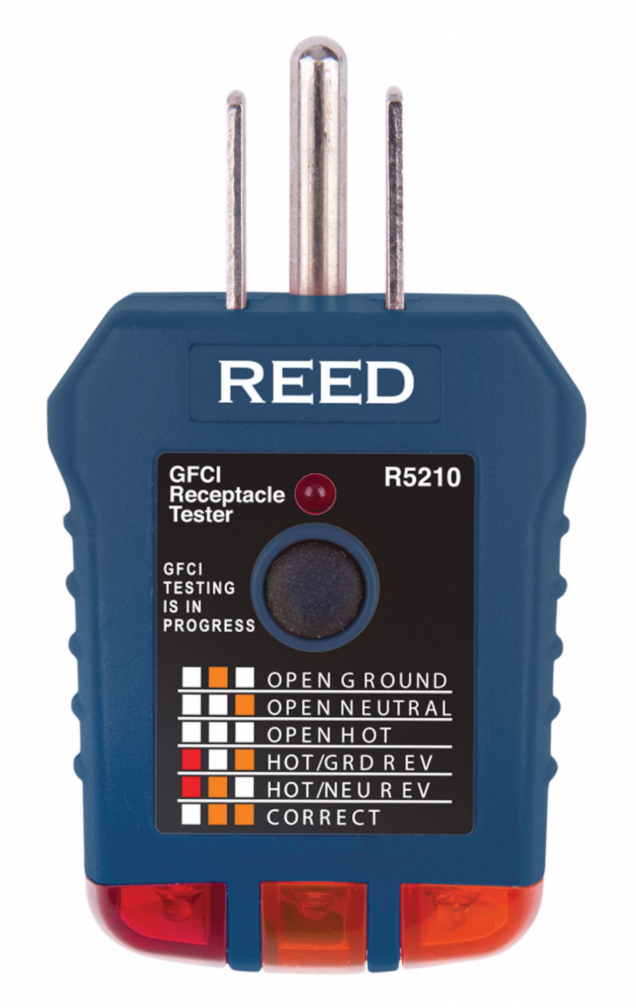 REED INSTRUMENTS, Hot/Ground Reverse, Receptacle Testers, Receptacle ...