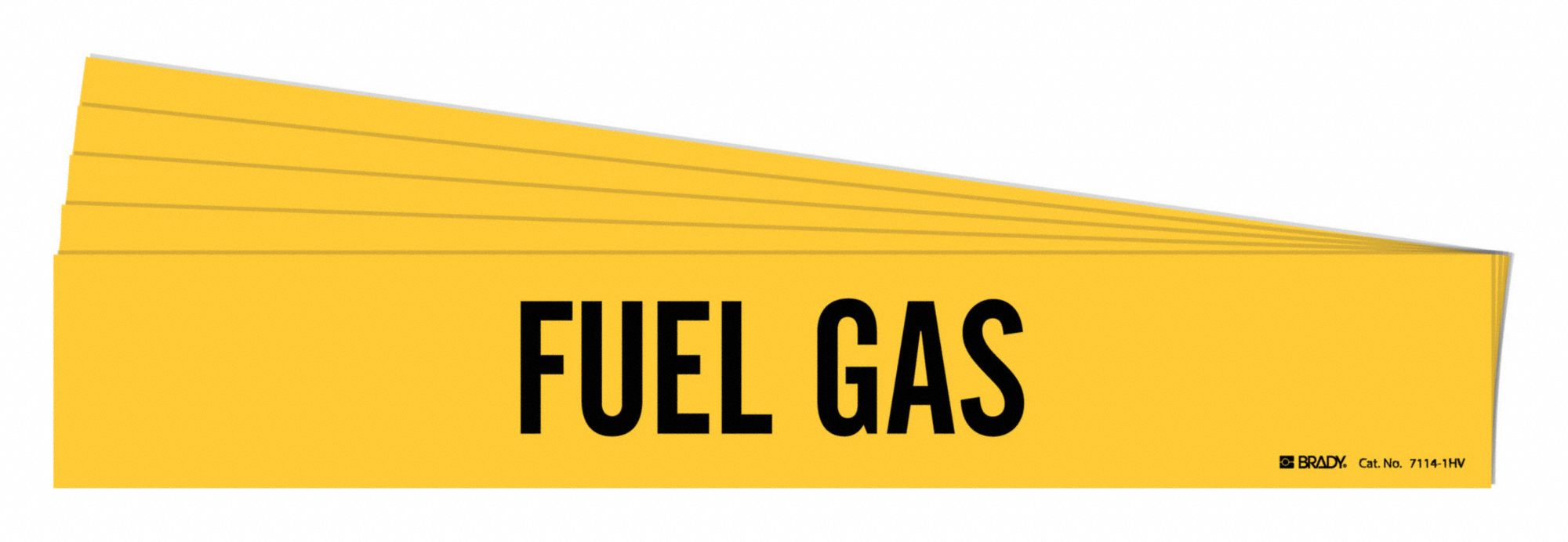 Fuel Gas, Yellow, Pipe Marker - 783H66|7114-1HV-PK - Grainger